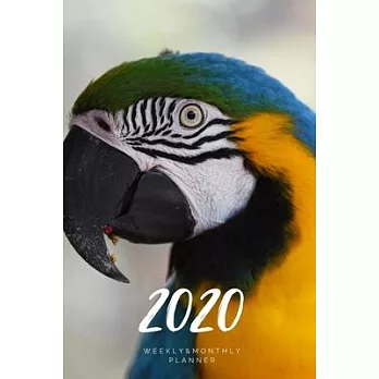 博客來-2020 Weekly & Monthly Planner: Parrot - 6X9 Size - Glossy Soft ...