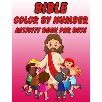 博客來-Bible Color by Number Activity Book for Boys: Bible Coloring ...