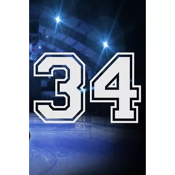 博客來-34 Journal: A Hockey Jersey Number #34 Thirty Four Notebook For ...