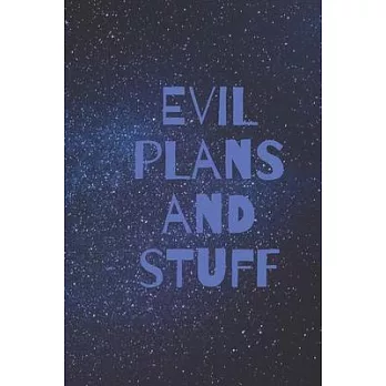 博客來-Evil plans and stuff notebook, journal, funny notebook for adults ...