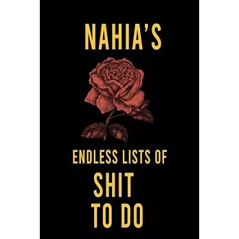 博客來-Nahia’’s Endless Lists of Shit to do: Lined Writing Notebook ...