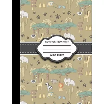 博客來-Composition Notebook: Wide Ruled: Composition Book, Diary Lined ...
