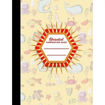 博客來-Unruled Composition Book: Unlined Notepad, Unruled Writing Pad ...