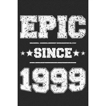 博客來-Epic Since 1999: Blank Lined Journal, Beautiful, Happy 21st ...