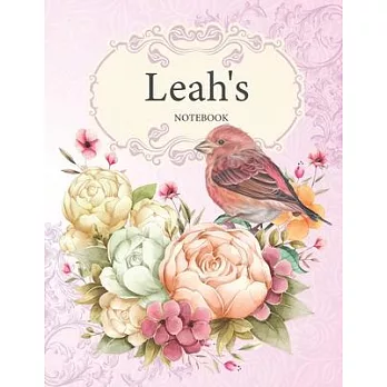 博客來-Leah’’s Notebook: Premium Personalized Ruled Notebooks Journals for ...
