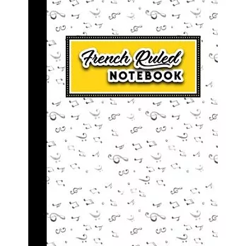 博客來-French Ruled Notebook: Seye Ruled Paper, Seyes Ruled Notebooks ...