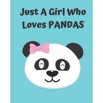 博客來-Just A Girl Who Loves Pandas: Pretty Notebook Journal Blank Lined ...