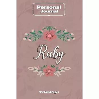 博客來-Ruby Notebook Journal Personal Diary Personalized Name 120 pages ...