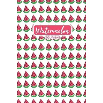 博客來-WATERMELON Journal: Black & White Lined Diary 6x9 Watermelon Summer ...