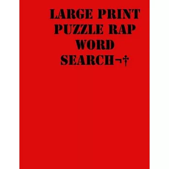 博客來-Large print puzzle Rap Word Search: large print puzzle book for ...