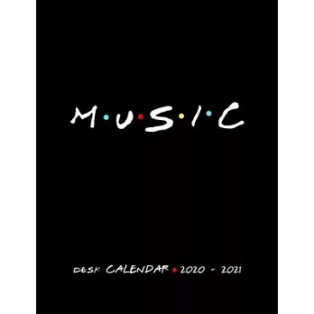 博客來-Music Desk Calendar 2020 - 2021: A Music-Themed Monthly Planner For ...