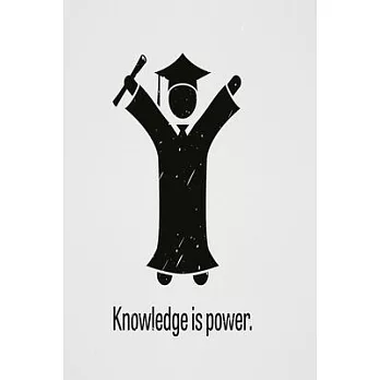 博客來-Knowledge is power: Funny Dot Grid 6x9 Dotted Bullet Journal and ...