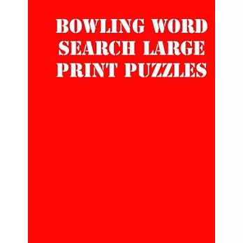 博客來-Bowling Word Search Large print puzzles: large print puzzle book.8 ...