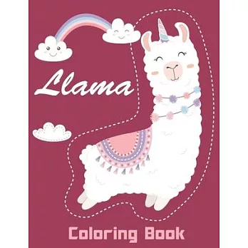 博客來-Llama Coloring Book: Llama Activity Book for Kids Ages 4-8, 8-12. A ...