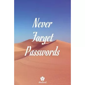 博客來-Never Forget Passwords: A perfect notebook to protect all your ...