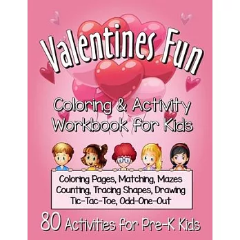 博客來-Valentines Fun Activity Book for Kids Pre-K: A Cute Workbook With ...