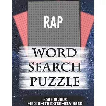 博客來-RAP WORD SEARCH PUZZLE +300 WORDS Medium To Extremely Hard: AND ...