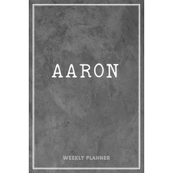 博客來-Aaron Weekly Planner: Custom Name Undated Hand Painted Appointment ...