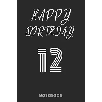 博客來-Happy 12th Birthday Notebook & Journal: 120 Pages, 6 x 9 unique B ...