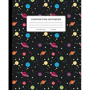 博客來-Composition Notebook: Outer Space, Planets, Stars, Galaxies ...
