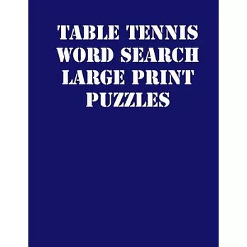 博客來-Table tennis Word Search Large print puzzles: large print puzzle ...