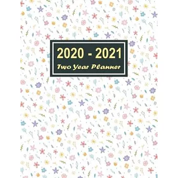 博客來-2020-2021 Two Year Planner: Pretty White Cover Two Year Planner ...
