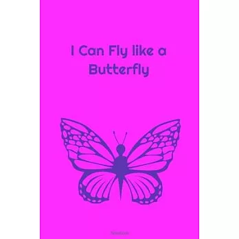 博客來-I Can Fly Like A Butterfly Composition Notebook: College Ruled ...