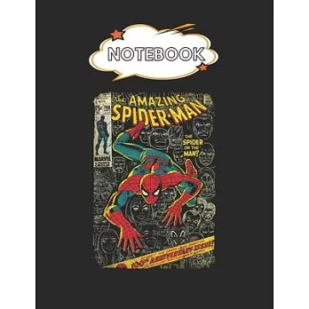 博客來-Notebook: Marvel Spiderman Comic Book Anniversary Graphic Blank ...