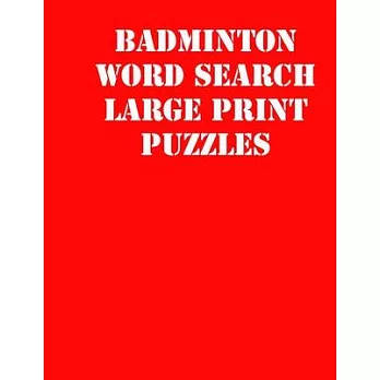 博客來-Badminton Word Search Large print puzzles: large print puzzle book ...