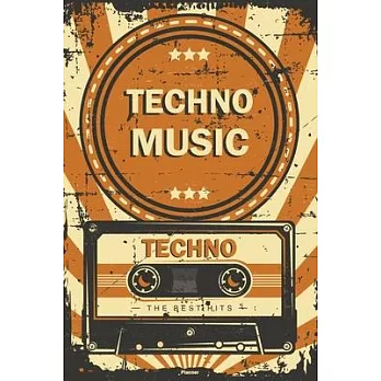 博客來-Techno Music Planner: Retro Vintage Techno Music Cassette Calendar ...