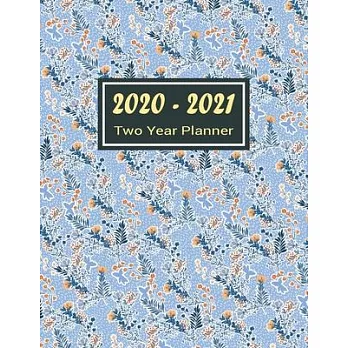 博客來-2020-2021 Two Year Planner: Cute Blue Nature Cover Two Year Planner ...