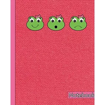 博客來-Notebook: Green Funny Froggy Notebook Journal For Girls- 8x10 in ...