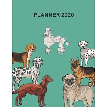 博客來-2020 Planner: Dogs Themed Weekly & Mothly Planner 2020 - Organizer ...