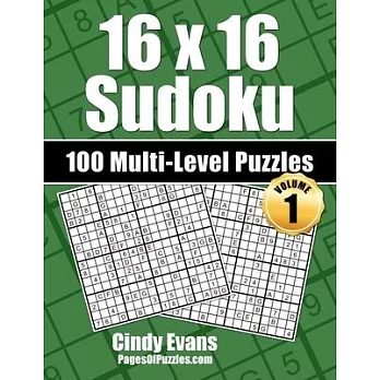 博客來-16x16 Sudoku Multi-Level Puzzles - Volume 1: 100 16x16 Sudoku ...