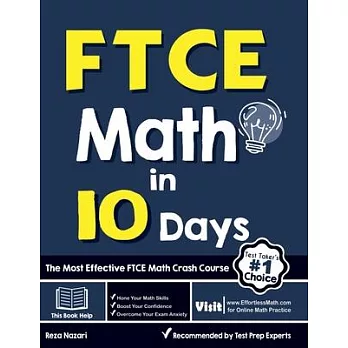 博客來-FTCE Math in 10 Days: The Most Effective FTCE Math Crash Course