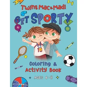 博客來-Twins, Mac & Madi Get Sporty: Coloring and Activity Book