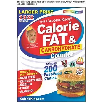 博客來-Calorieking 2022 Larger Print Calorie, Fat & Carbohydrate Counter