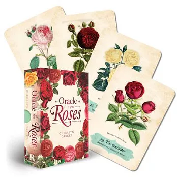 博客來-Oracle of the Roses: 44 Gilded-Edge Full-Color Cards and 144-Page Book