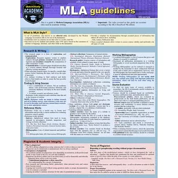 博客來-MLA Guidelines: A Quickstudy Laminated Style Reference Guide