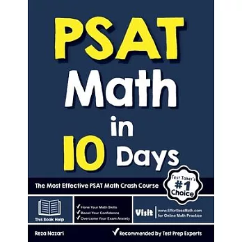 博客來-PSAT Math in 10 Days: The Most Effective PSAT Math Crash Course