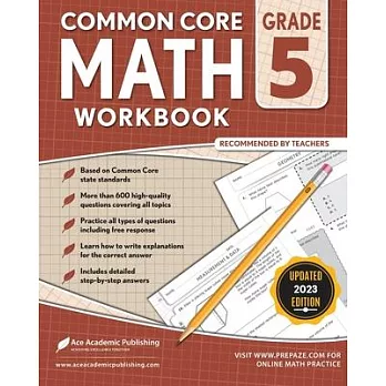 博客來-Common Core Math Workbook: Grade 5