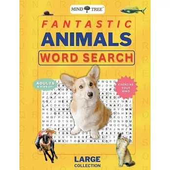 博客來-Fantastic Animals Wordsearch Book: Hard Word Search For Adults and ...