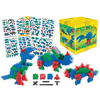 博客來-英國Morphun莫爾芬創意積木 Dinosaurs(恐龍創意)