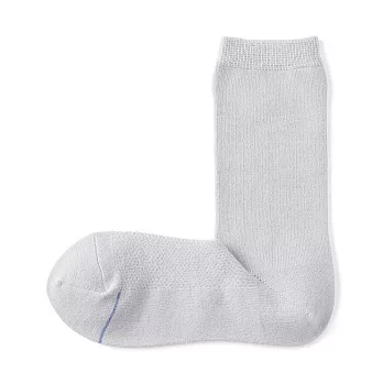 博客來-【MUJI 無印良品】女清爽舒適棉質直角襪23-25cm 淺灰