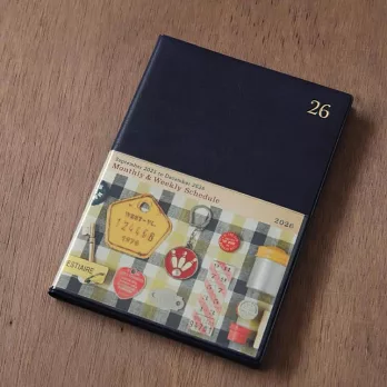 博客來-【日本RYU-RYU】2026 附透明口袋週記事手帳B6 ‧ 海軍藍