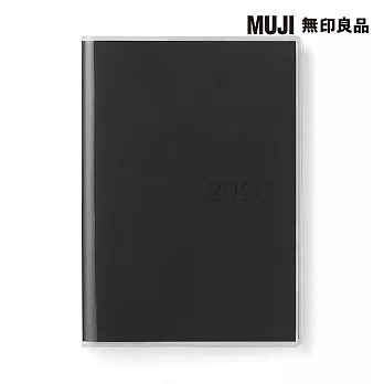 博客來-【MUJI 無印良品】立式月週筆記本/2025年12月開始/黑.B6黑色/B6