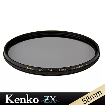 博客來-Kenko ZX CPL 58mm 抗污防潑 4K/8K高清解析偏光鏡-日本製