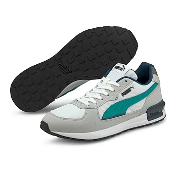 博客來-PUMA Graviton 休閒鞋 男鞋 女鞋 白灰綠 UK9.5 白