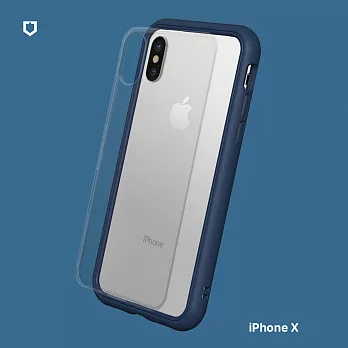 博客來-犀牛盾 iPhone X Mod NX邊框背蓋兩用殼- 海軍藍