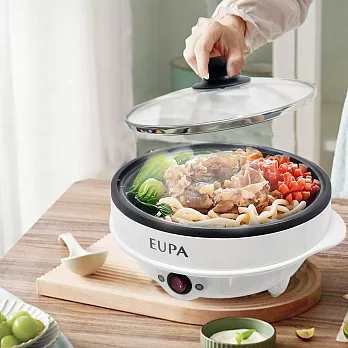 博客來-【優柏EUPA】多功能小火鍋/煎鍋/炒鍋/蒸鍋/TSK-2162BG